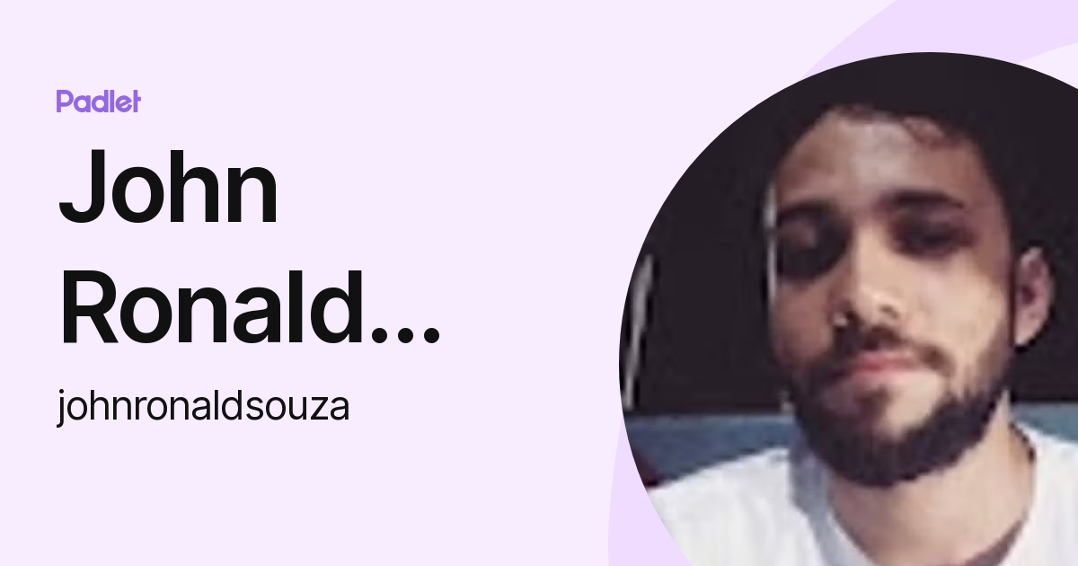 John Ronald Souza (johnronaldsouza) profile | Padlet