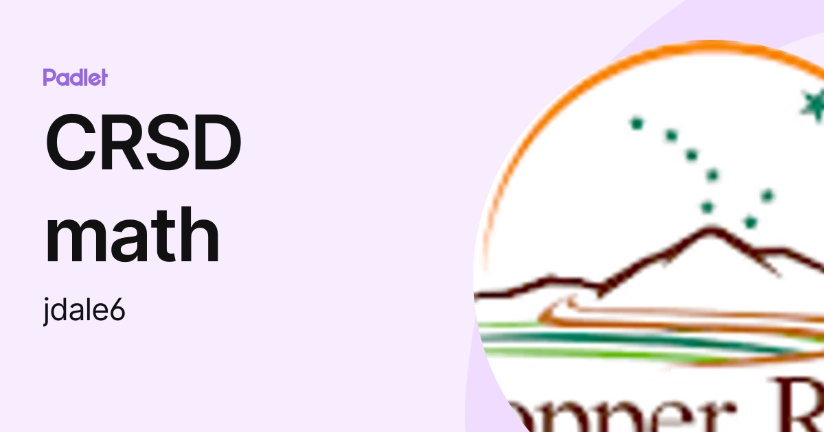 CRSD math (jdale6) profile | Padlet