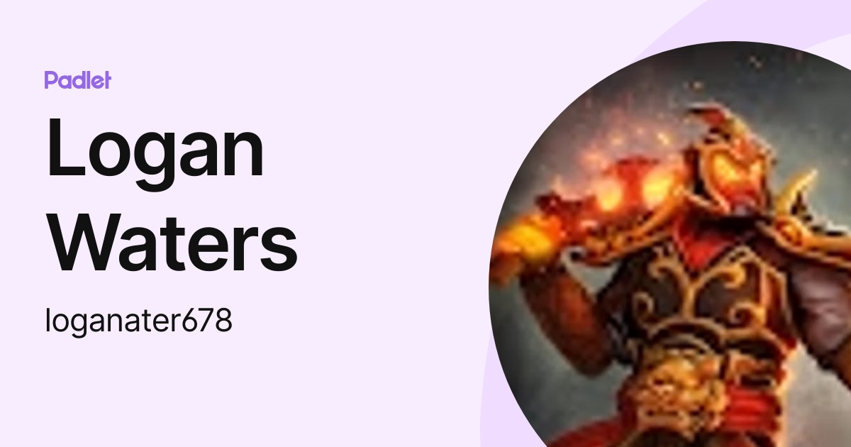 Logan Waters (loganater678) profile | Padlet