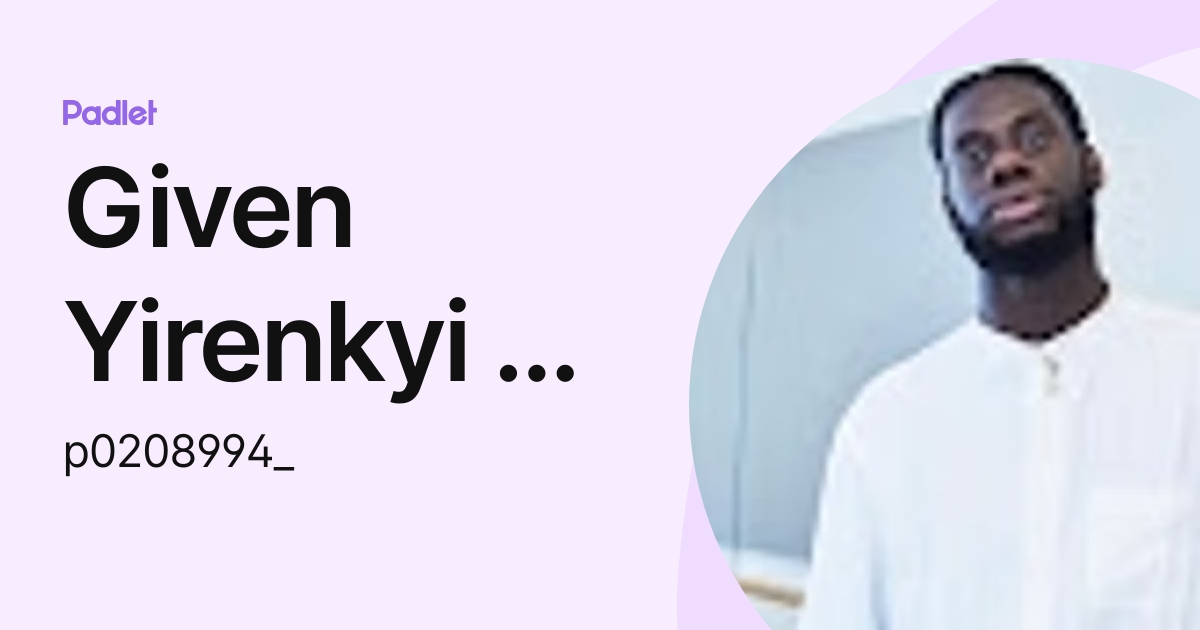 Given Yirenkyi - Rick Hansen SS (2542) (p0208994_) profile | Padlet