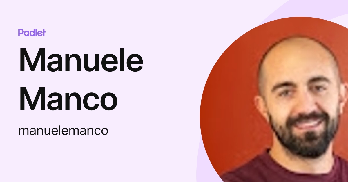 Manuele Manco (manuelemanco) profile | Padlet