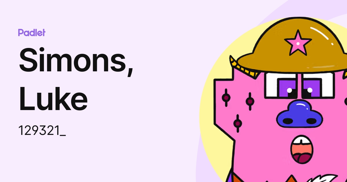 Simons, Luke (129321_) profile | Padlet