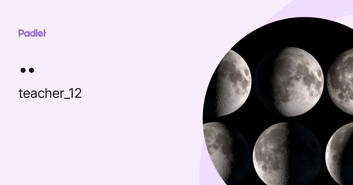 teacher_12) profile | Padlet