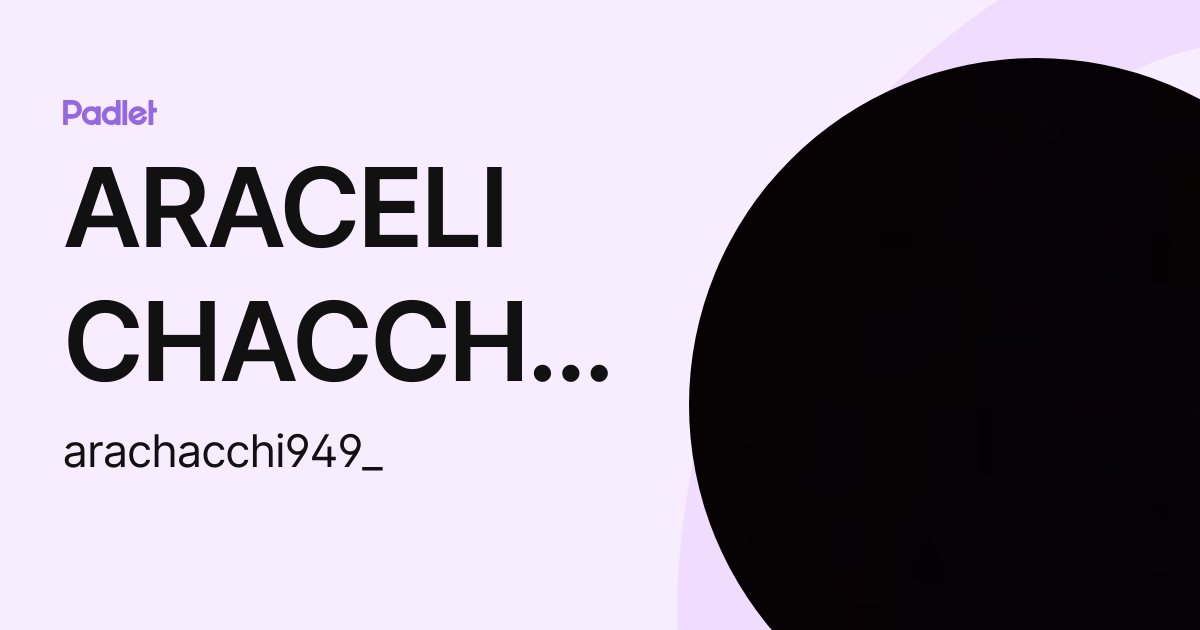 ARACELI CHACCHI CONTRERAS (arachacchi949_) profile | Padlet
