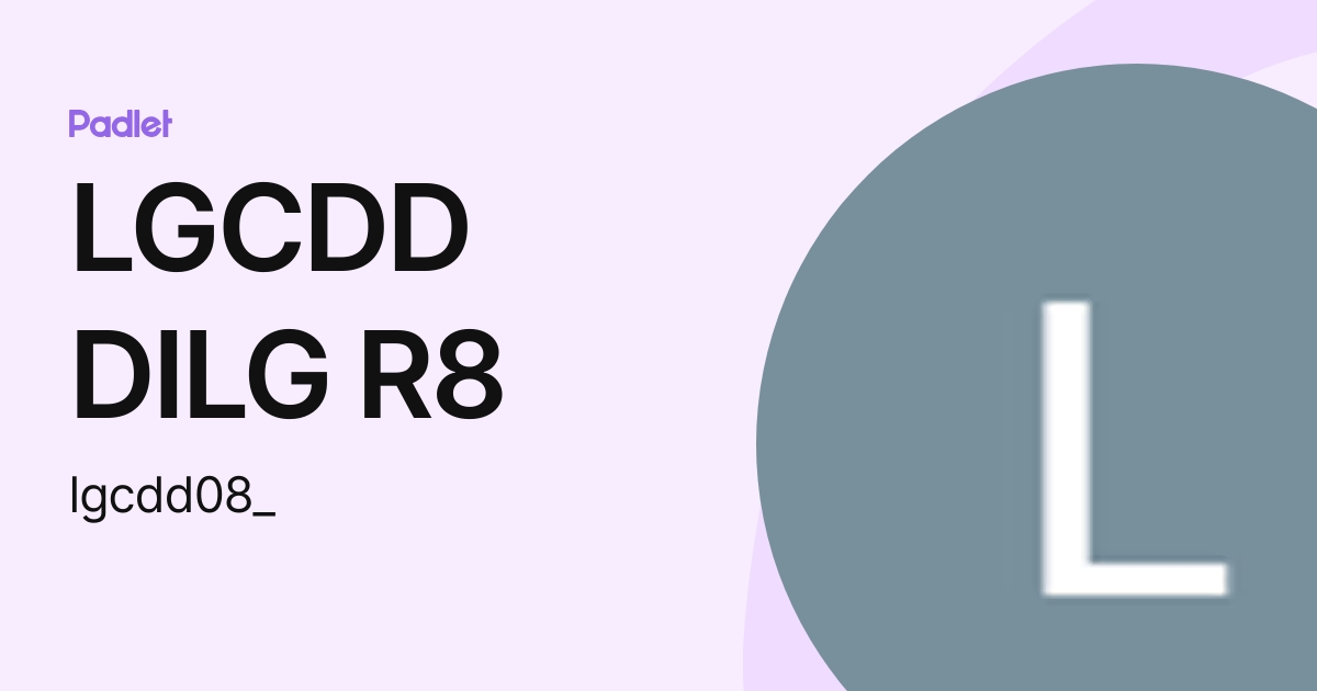 LGCDD DILG R8 (lgcdd08_) profile | Padlet