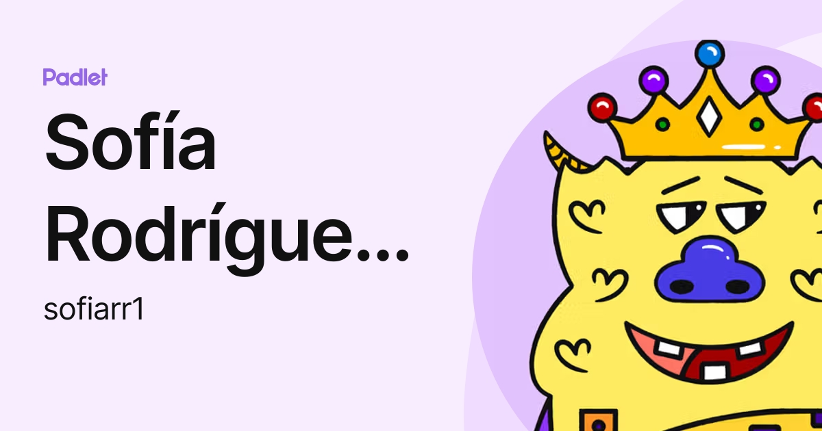 Sofía Rodríguez Rodríguez (sofiarr1) profile | Padlet