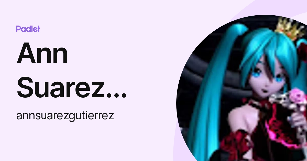 Ann Suarez Gutierrez (annsuarezgutierrez) profile | Padlet