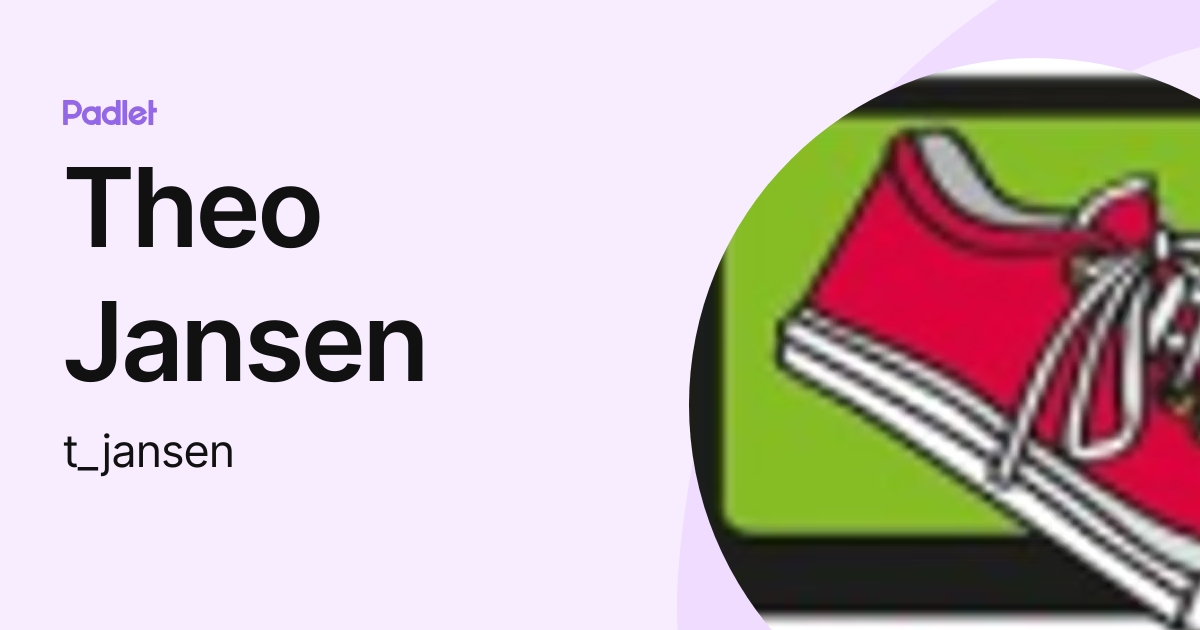 Theo Jansen (t_jansen) profile | Padlet