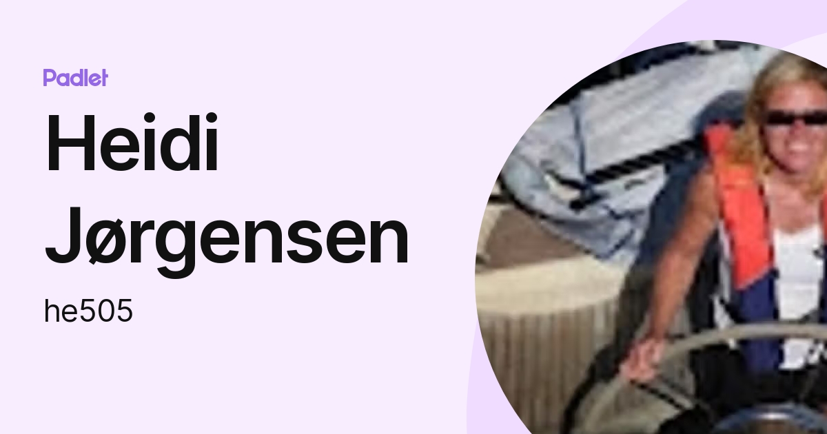 Heidi Jørgensen (he505) profile | Padlet