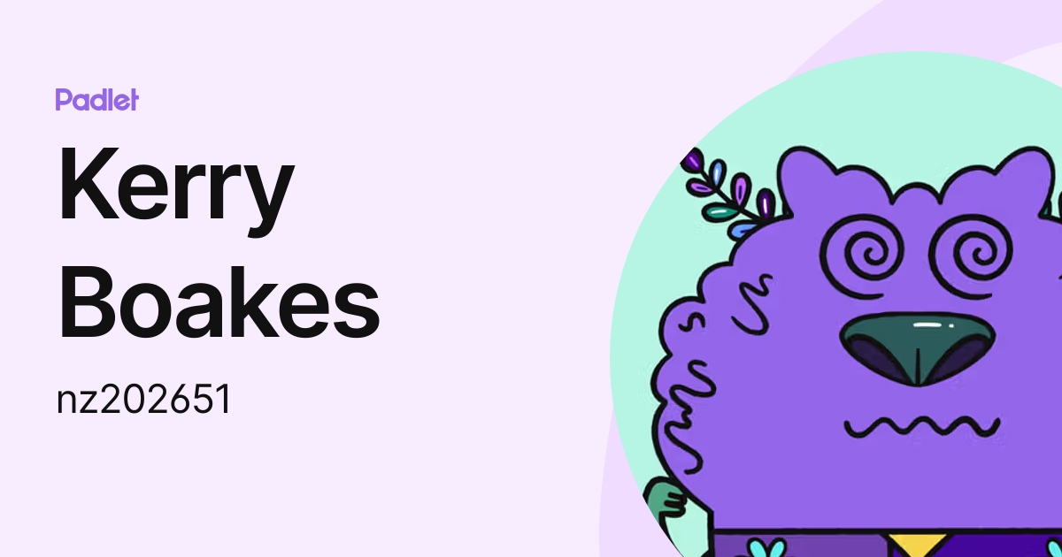 Kerry Boakes (nz20265_) profile | Padlet