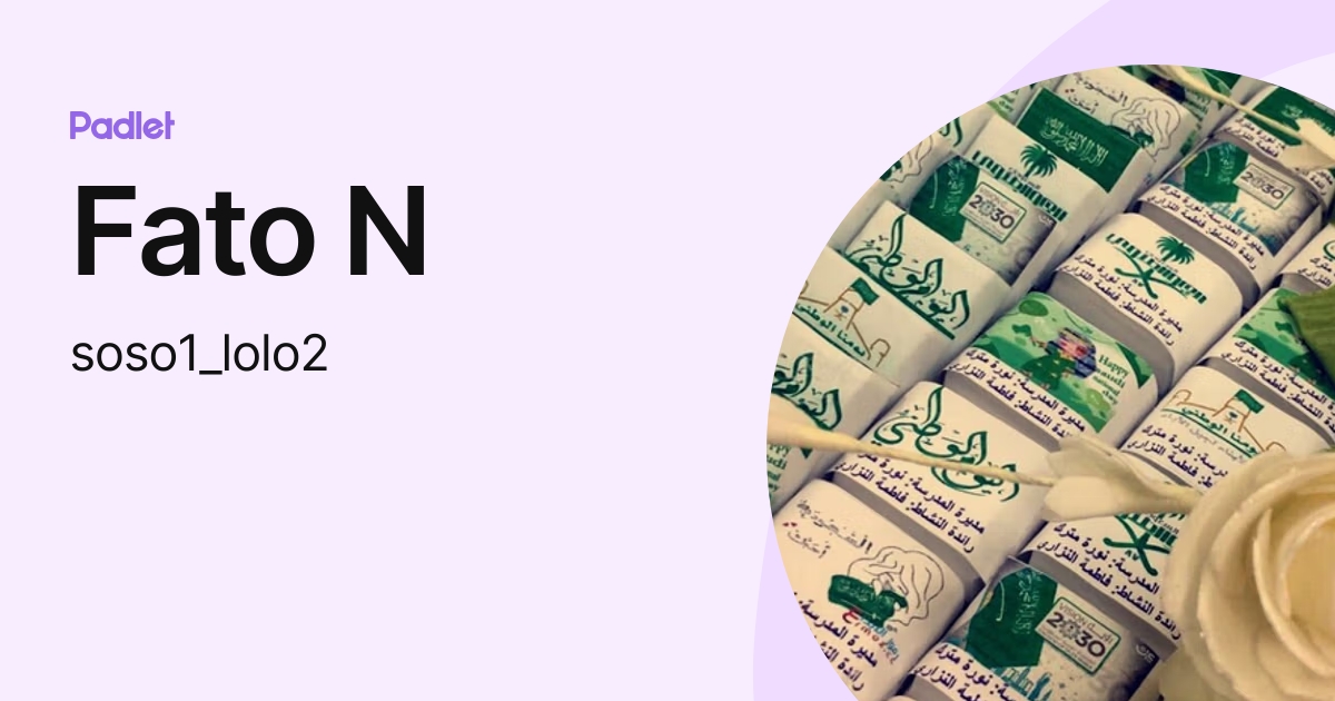 Fato N (soso1_lolo2) profile | Padlet