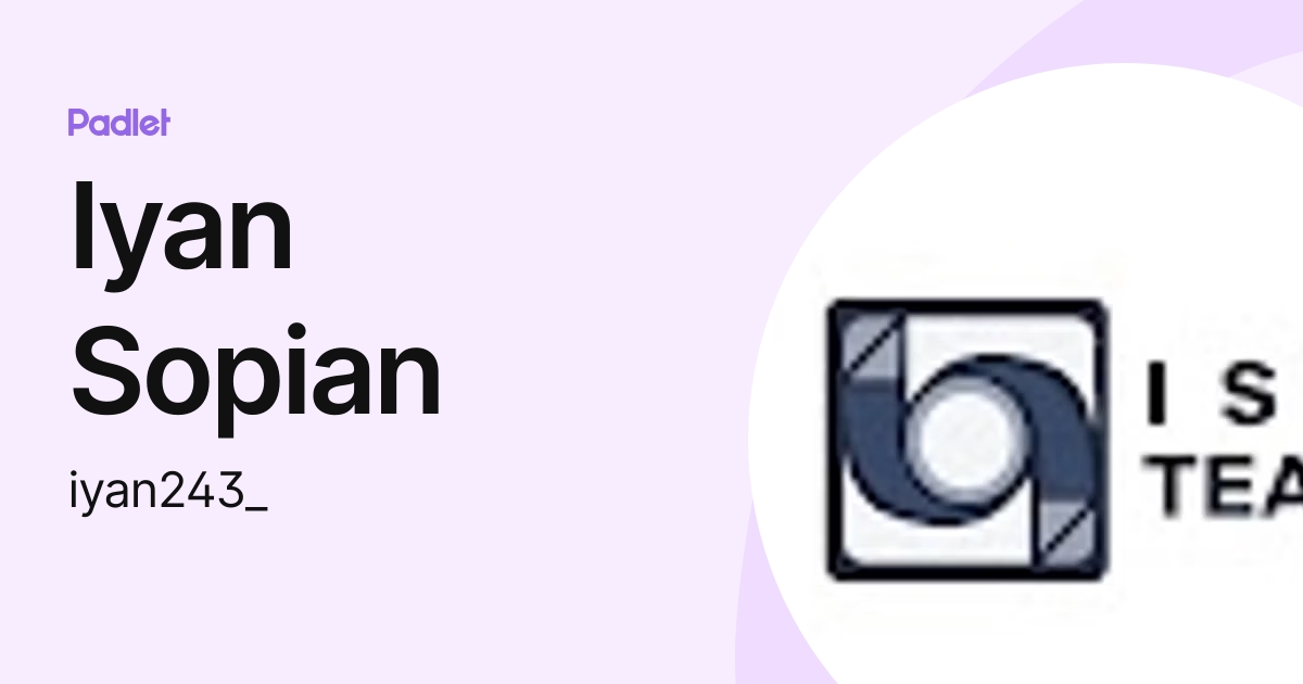 Iyan Sopian (iyan243_) profile | Padlet