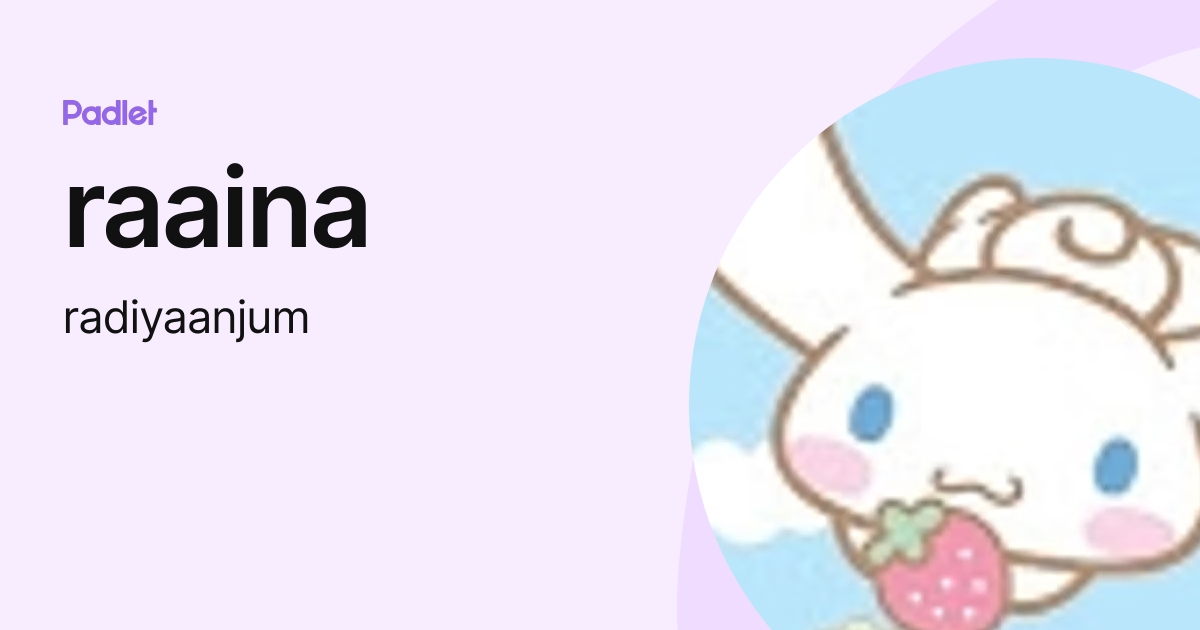 raaina (radiyaanjum) profile | Padlet