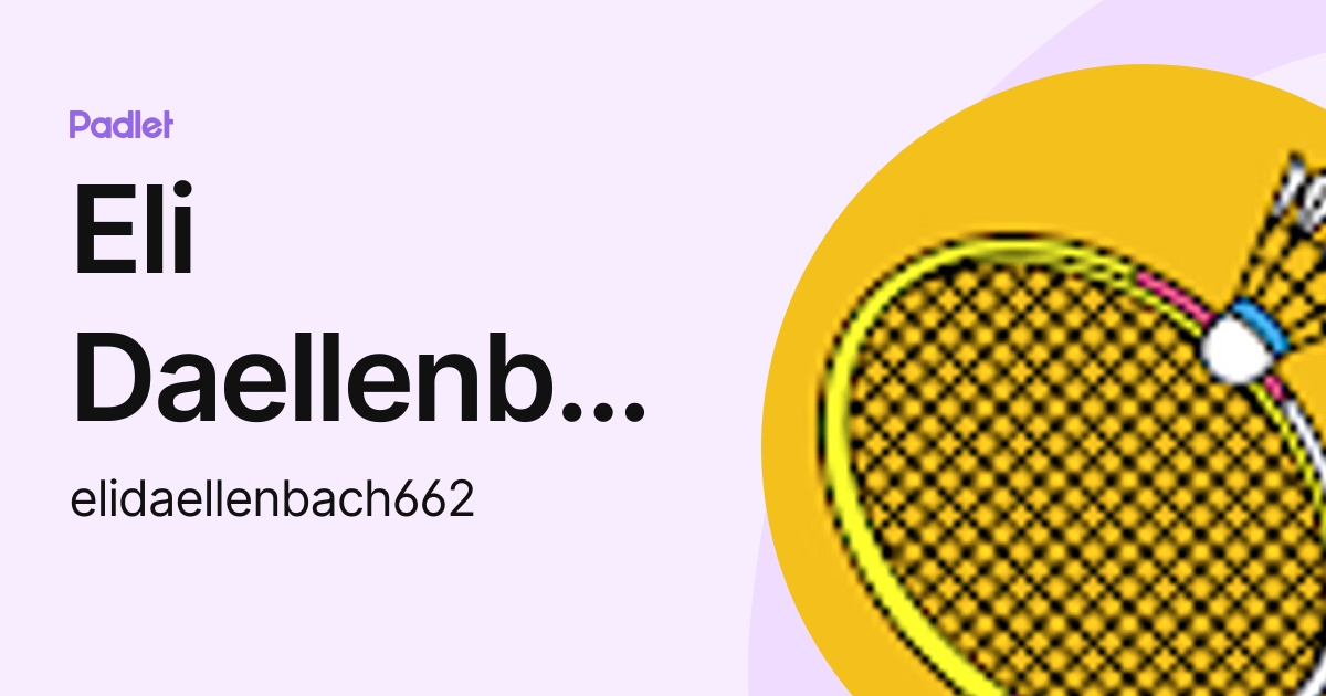 Eli Daellenbach (elidaellenbach662) profile | Padlet