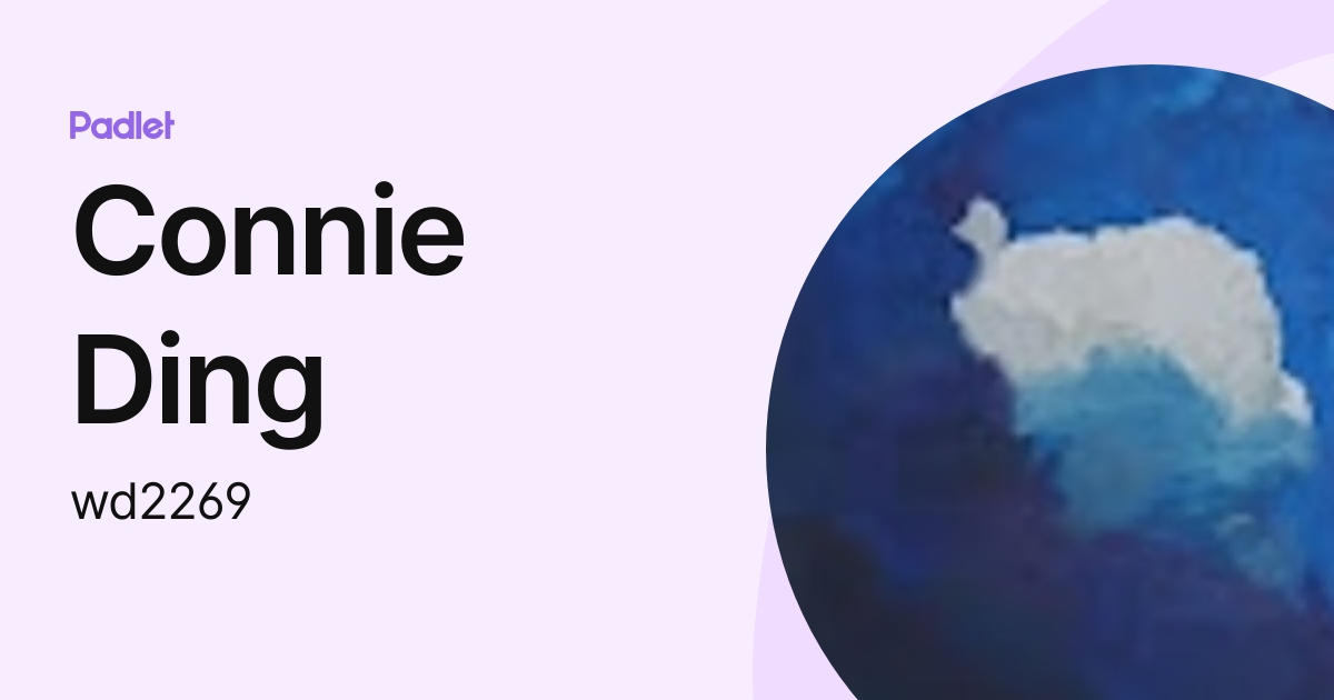Connie Ding (wd2269) profile | Padlet