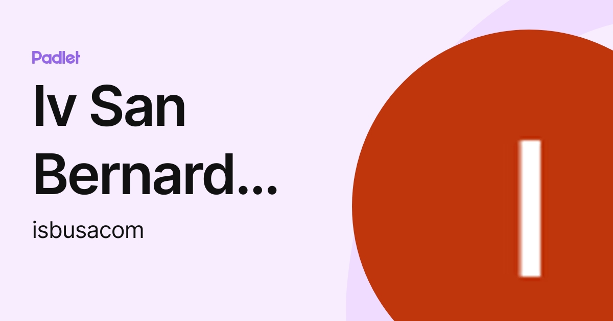 Iv San Bernard USA (isbusacom) profile | Padlet