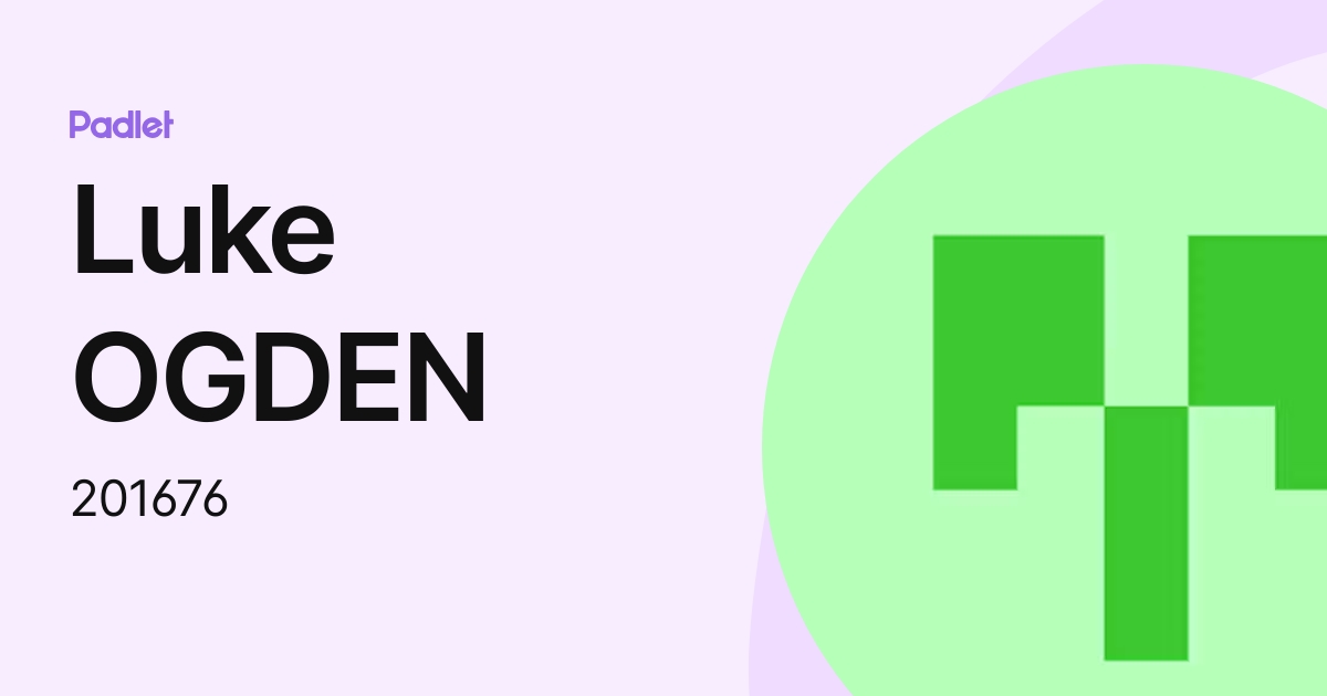 Luke OGDEN (201676) profile | Padlet