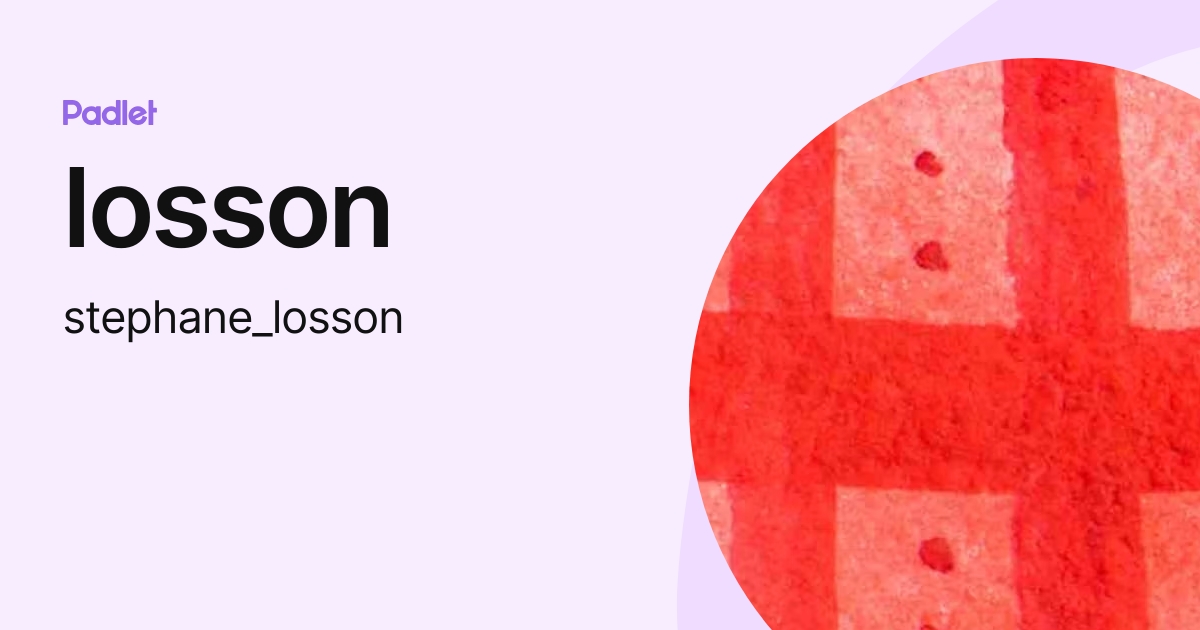 losson (stephane_losson) profile | Padlet