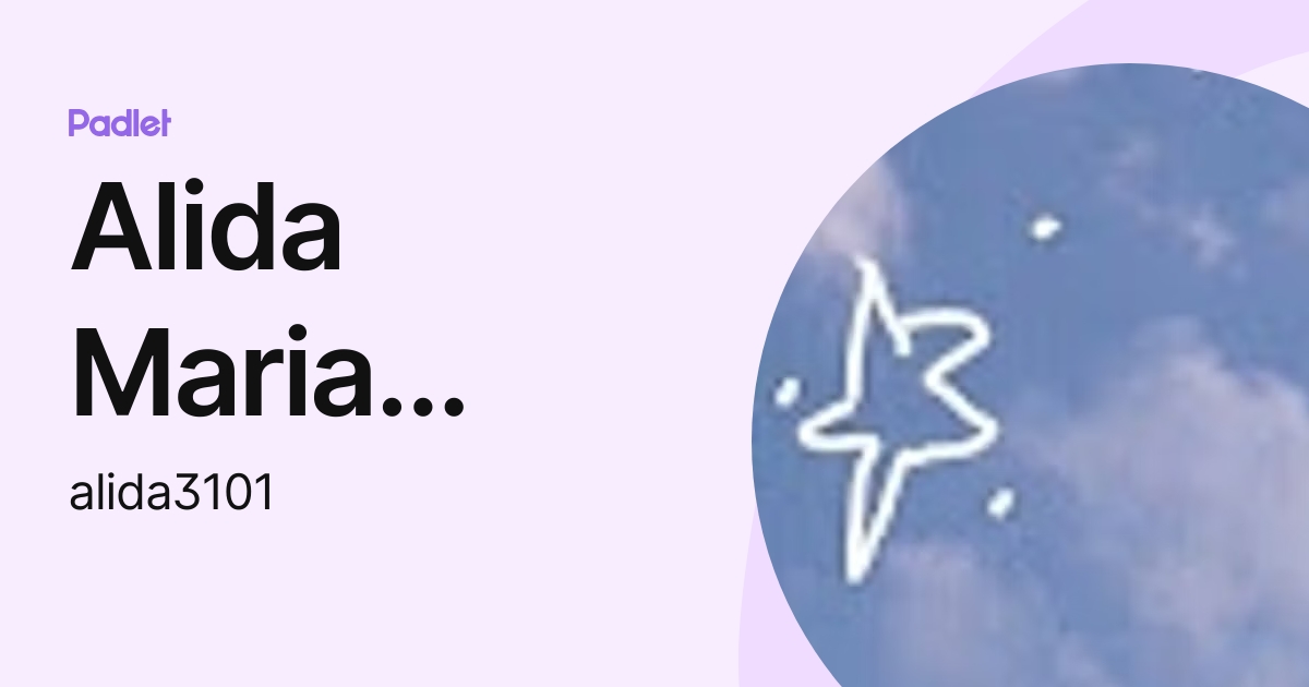 Alida Maria Rojas Mendez (alida3101) profile | Padlet