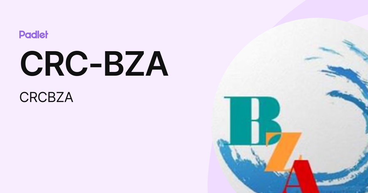 CRC-BZA (CRCBZA) profile | Padlet