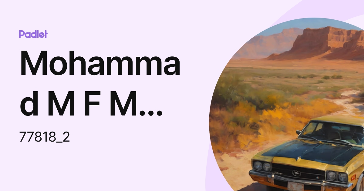 Mohammad M F M Boghais (77818_2) profile | Padlet