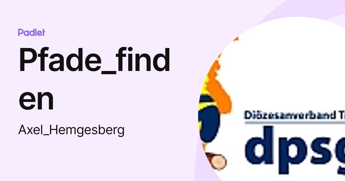 Pfade_finden (Axel_Hemgesberg) profile | Padlet