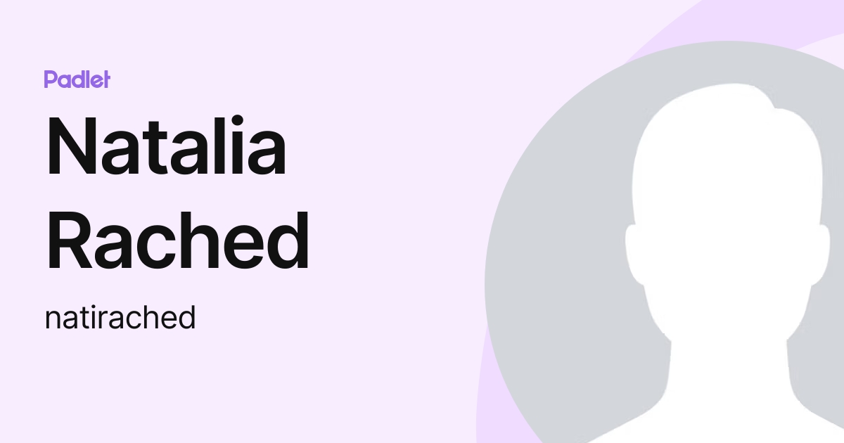 Natalia Rached (natirached) profile | Padlet