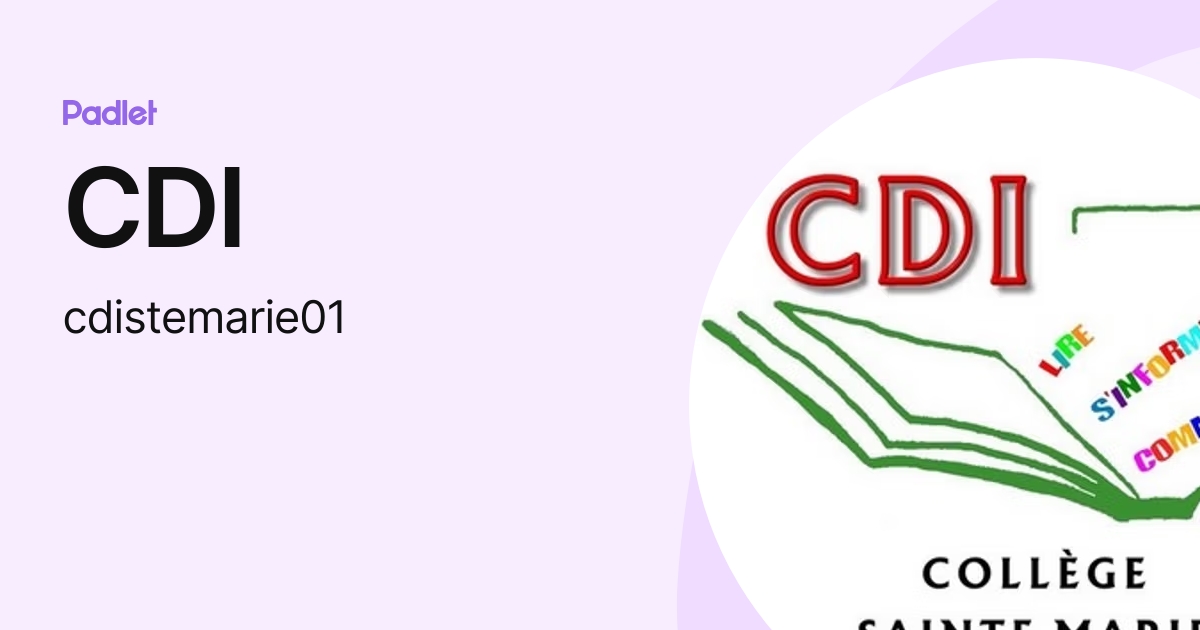 CDI (cdistemarie01) profile | Padlet