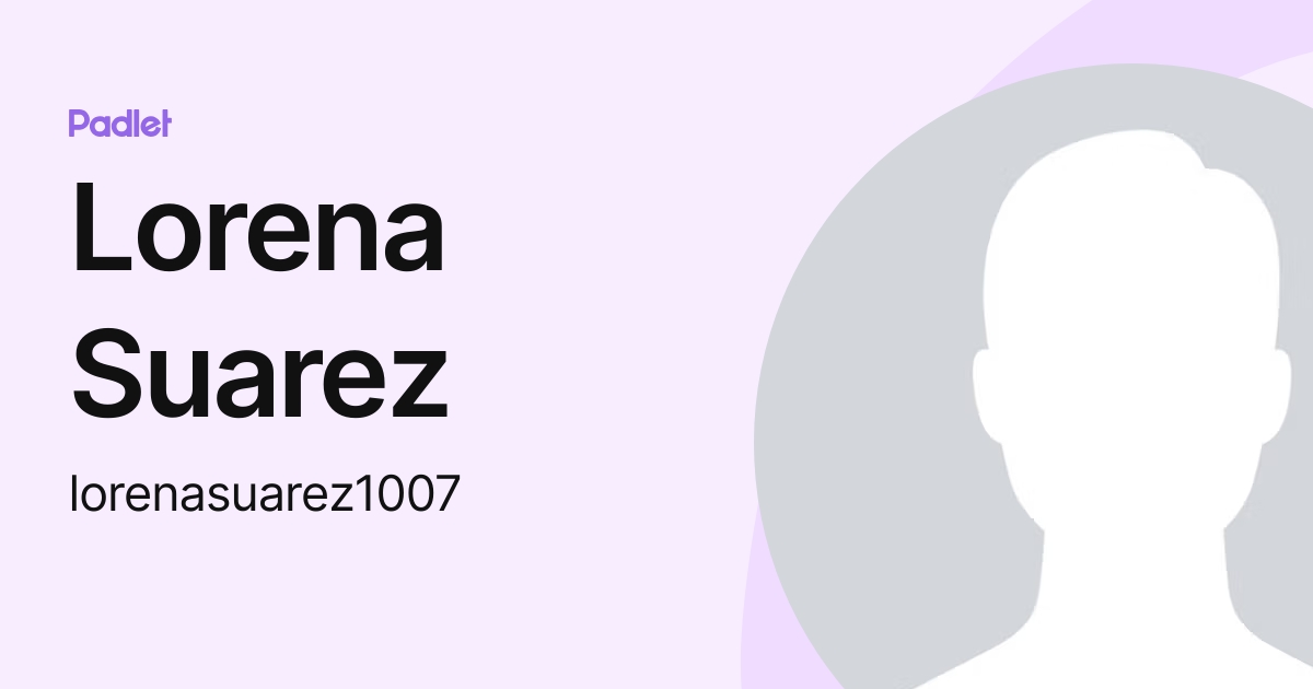 Lorena Suarez (lorenasuarez1007) profile | Padlet
