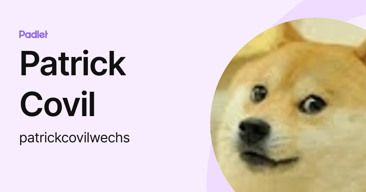 Patrick Covil (patrickcovilwechs) profile | Padlet