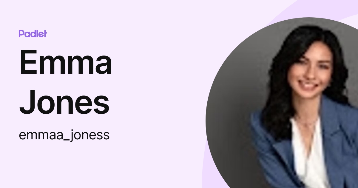 Emma Jones (emmaa_joness) profile | Padlet