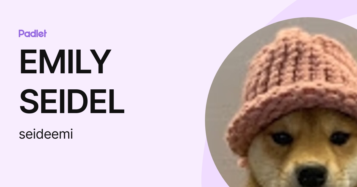 EMILY SEIDEL (seideemi) profile | Padlet