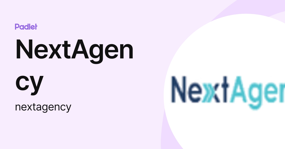 NextAgency (nextagency) profile | Padlet