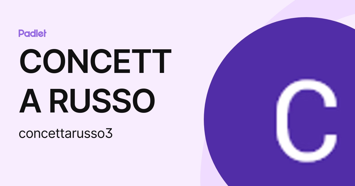 CONCETTA RUSSO (concettarusso3) profile | Padlet