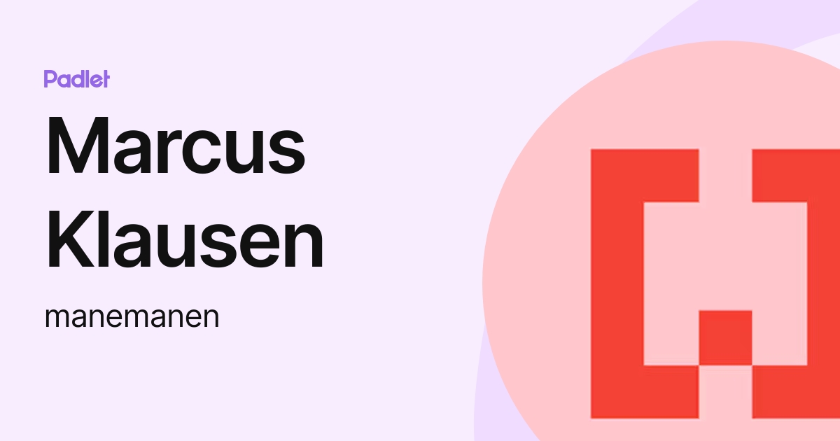 Marcus Klausen (manemanen) profile | Padlet