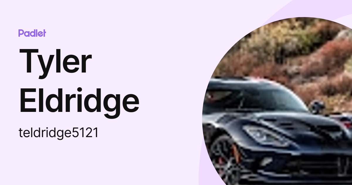 Tyler Eldridge (teldridge5121) profile | Padlet