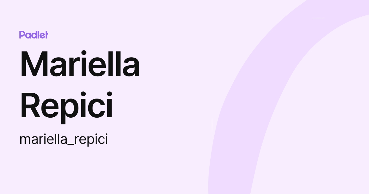 Mariella Repici (mariella_repici) profile | Padlet