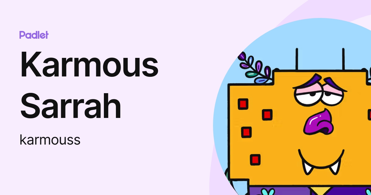 Karmous Sarrah (karmouss) profile | Padlet