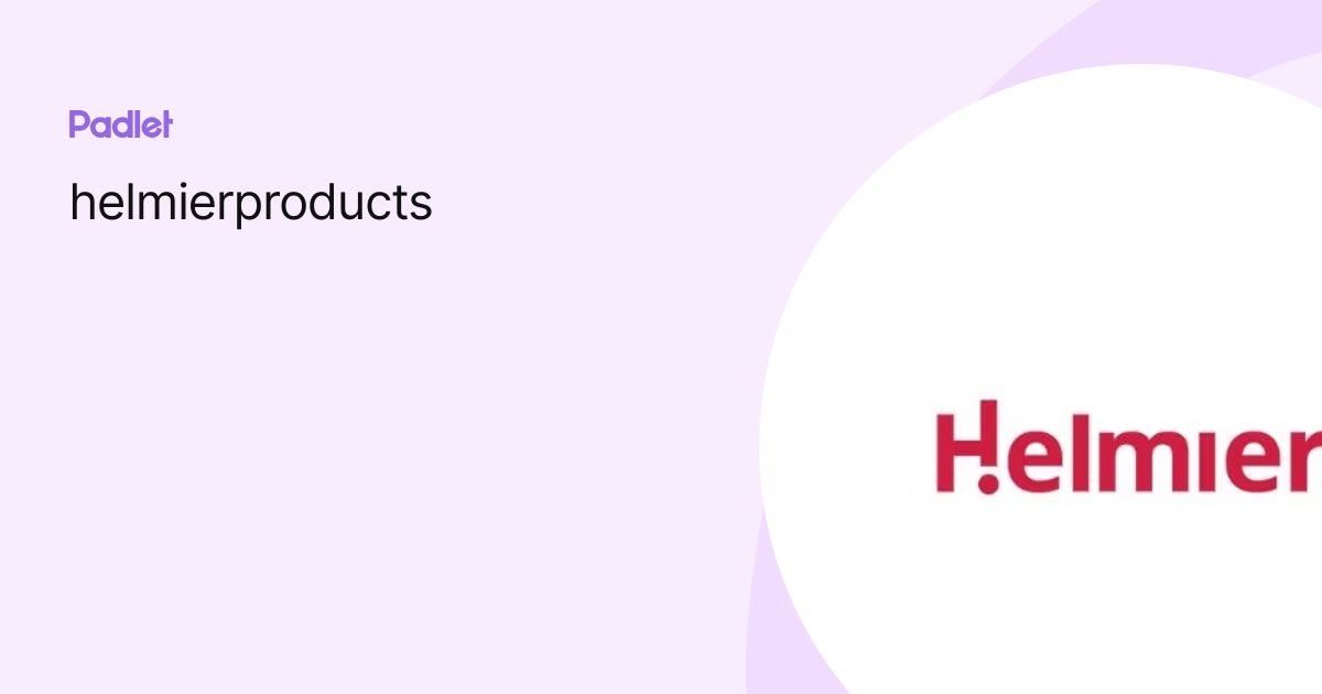 helmierproducts profile | Padlet