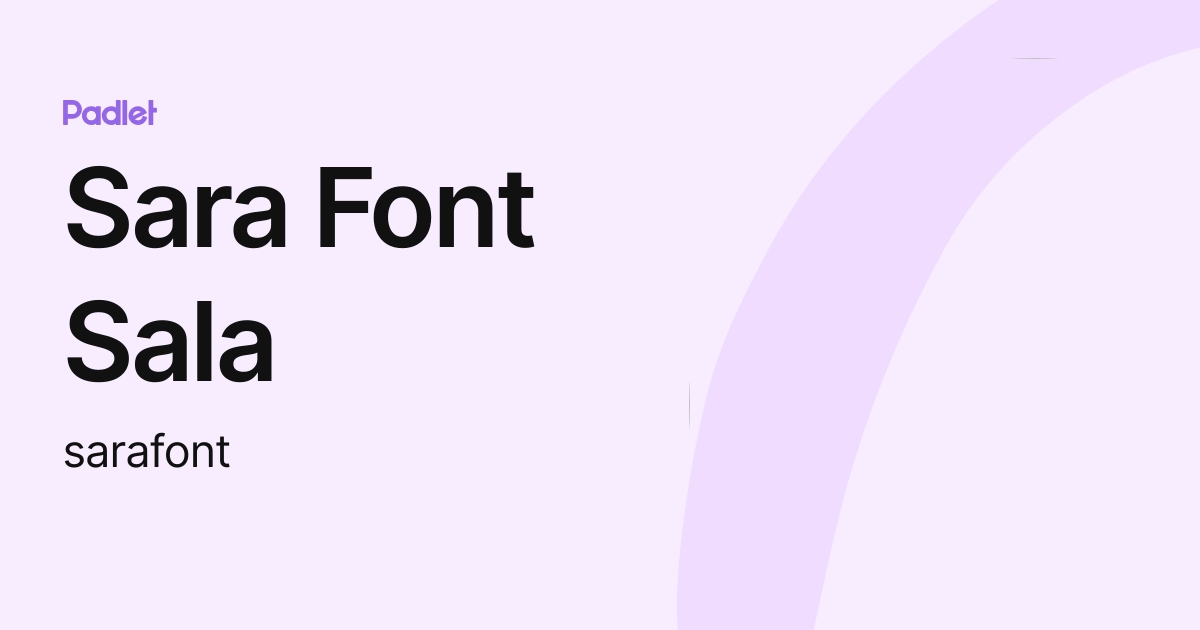 Sara Font Sala (sarafont) profile | Padlet