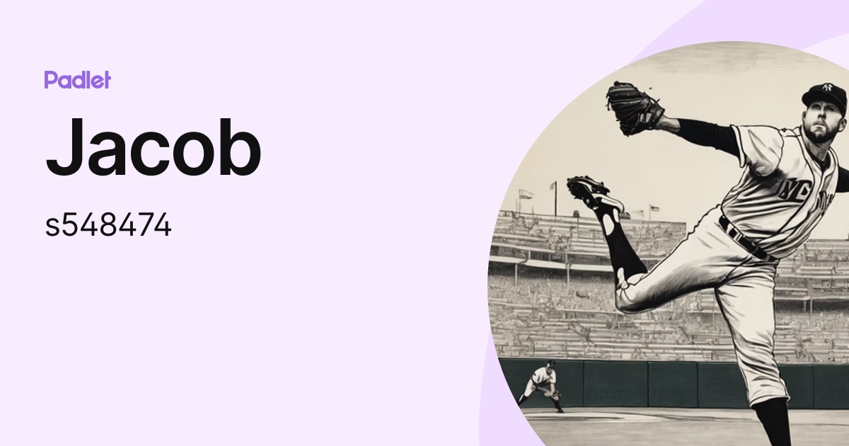 Jacob (s548474) profile | Padlet