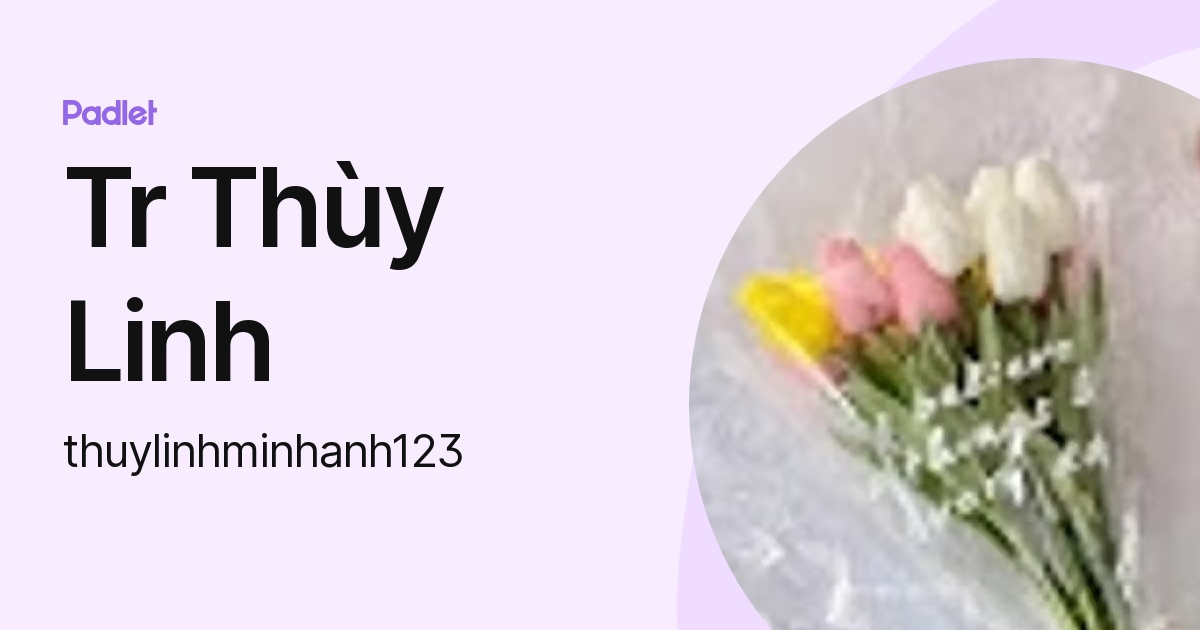 Tr Thùy Linh (thuylinhminhanh123) profile | Padlet