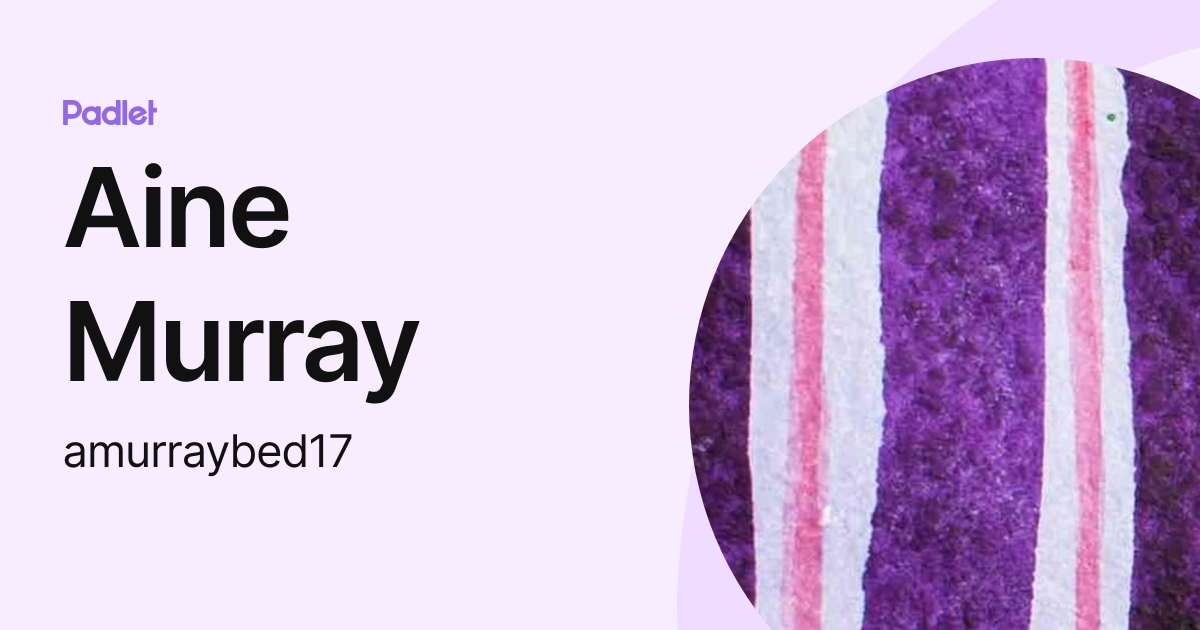 Aine Murray (amurraybed17) profile | Padlet