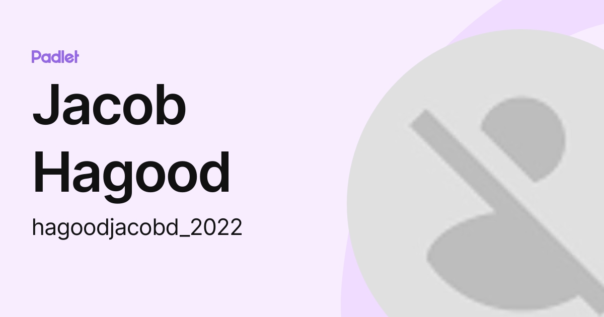 Jacob Hagood (hagoodjacobd_2022) profile | Padlet