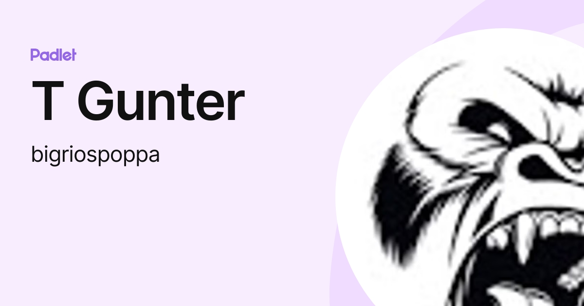 T Gunter (bigriospoppa) profile | Padlet