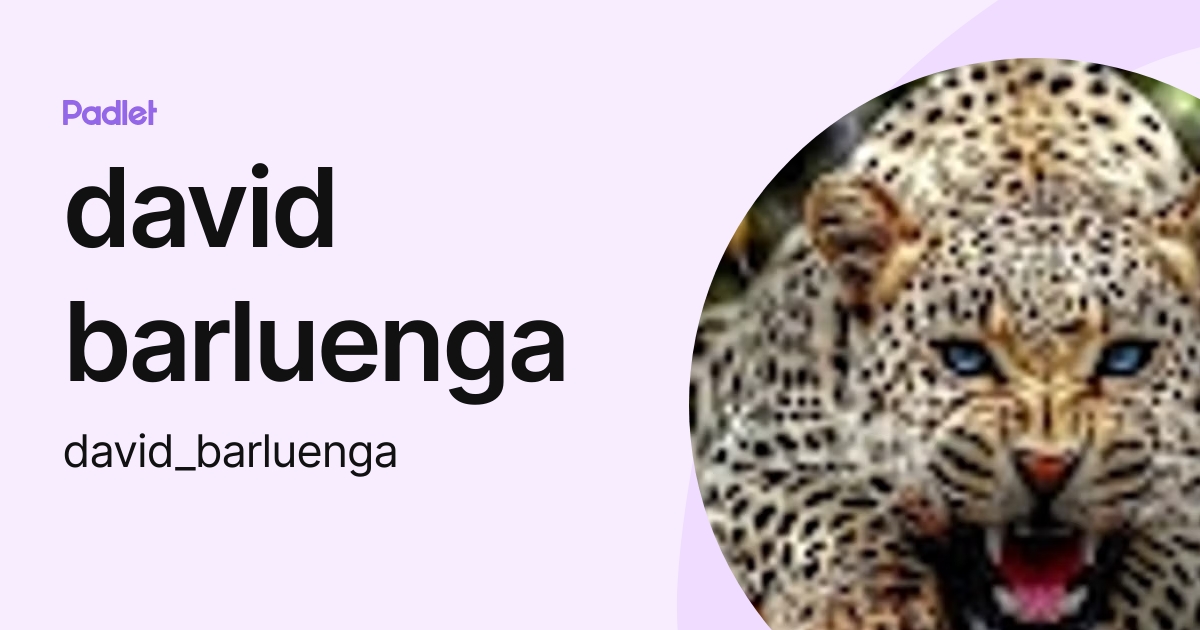 david barluenga (david_barluenga) profile | Padlet