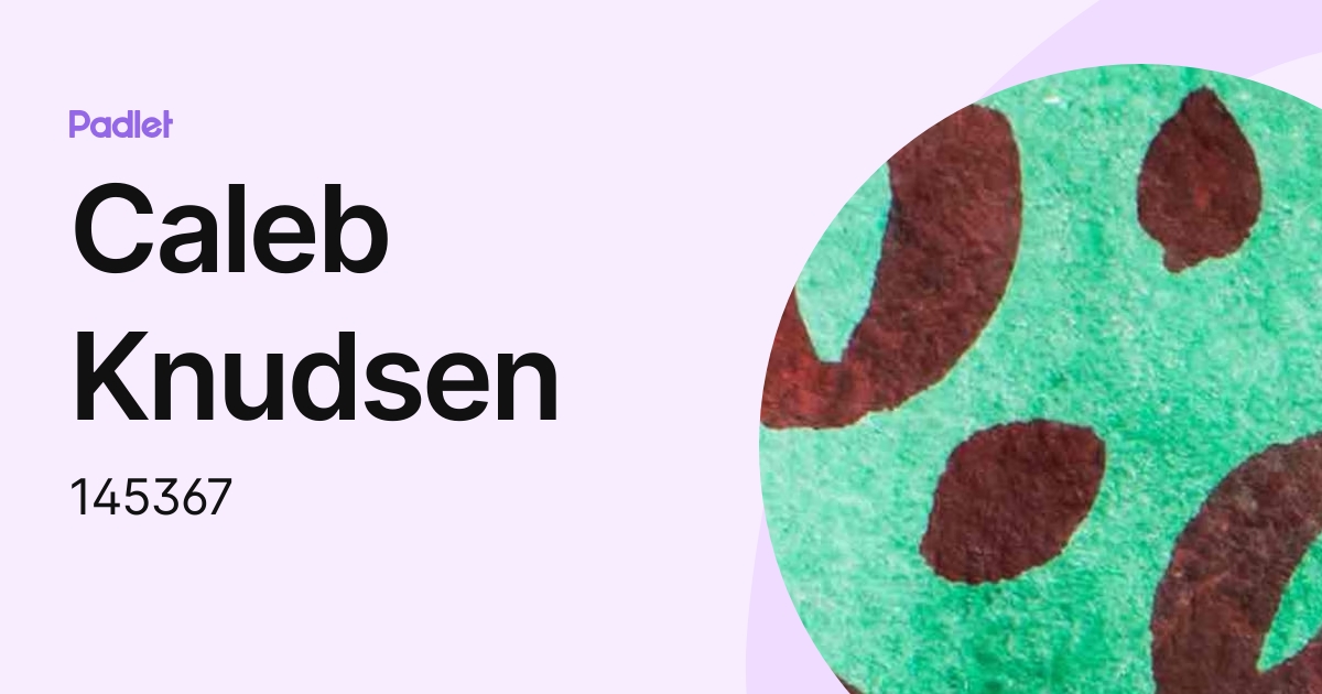 Caleb Knudsen (145367) profile | Padlet