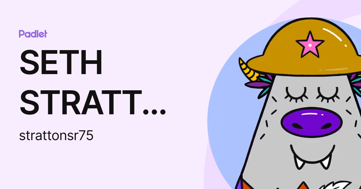 SETH STRATTON (Student) (strattonsr75) profile | Padlet