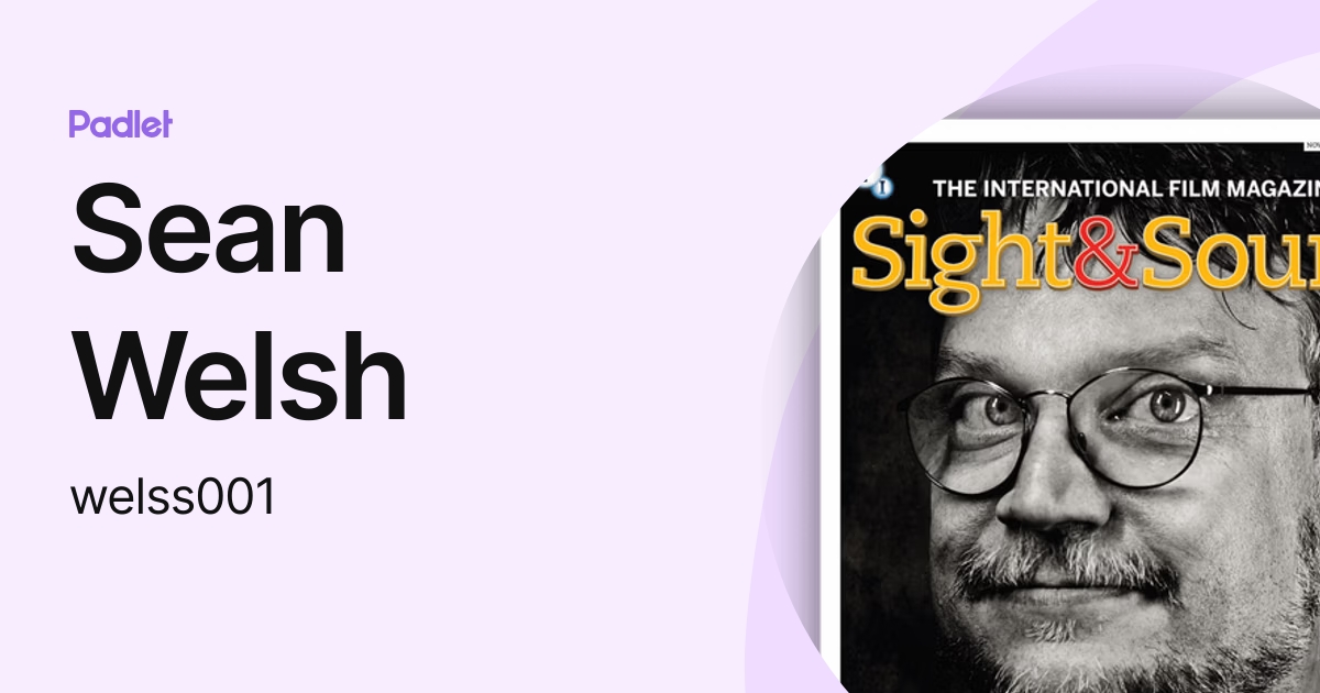 Sean Welsh (welss001) profile | Padlet