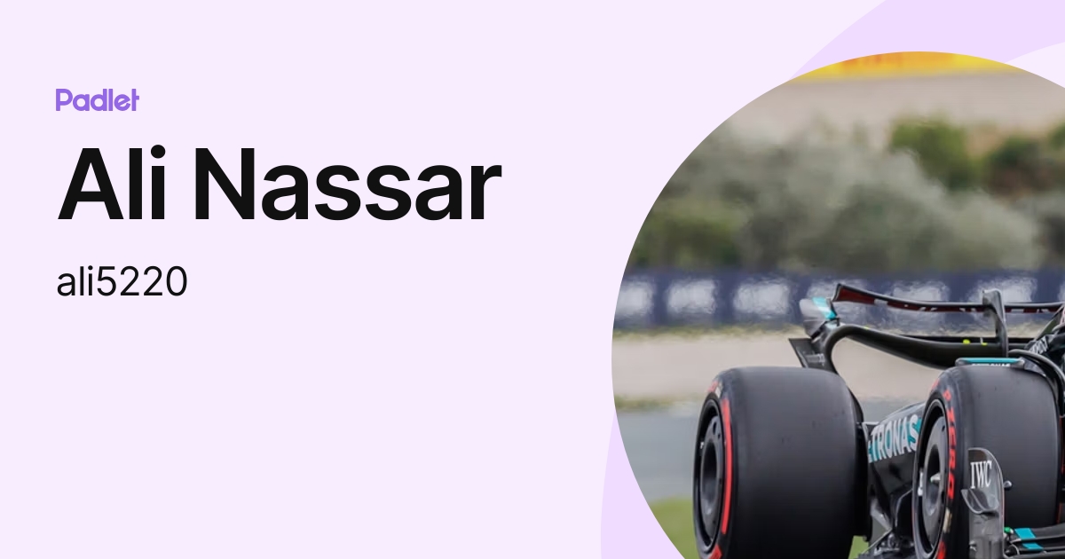 Ali Nassar (ali5220) profile | Padlet